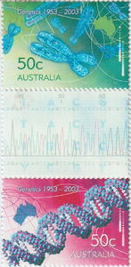 Stamp: 50th Anniv. of Discovery of DNA (Australia(50th Anniversary of ...