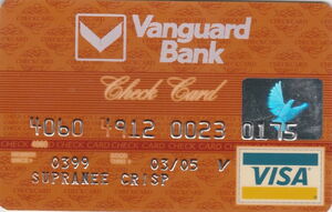 Bank Card: Vanguard Bank - Check Card (Vanguard Bank, United States of ...
