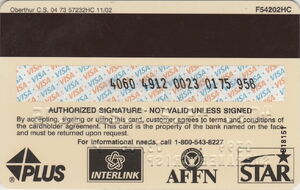 Bank Card: Vanguard Bank - Check Card (Vanguard Bank, United States of ...