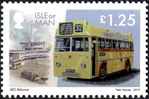 切手: AEC Reliance (マン島(Manx Buses (Series III)) Mi:IM 2446,Sn:IM 2001,Yt ...