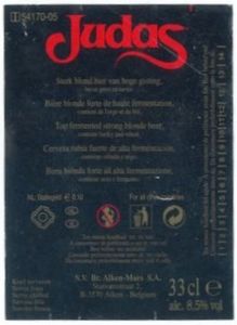 Drink Label: Judas blond (Alken-Maes S.A., BelgiumCol:BE-BEER-000063
