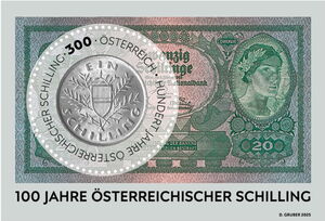 Briefmarke: Schilling Currency, Centenary (Österreich(Schilling ...