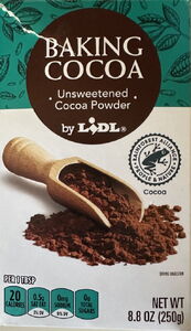 Food Label: Baking Cocoa Unsweetened Powder by Lidl (Lidl US, LLC ...