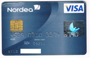 Bank Card: Nordea Blue (Nordea Bank AB, SwedenCol:SE-VI-0007.01