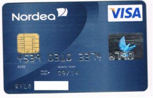 Bank Card: Nordea Blue (Nordea Bank AB, SwedenCol:SE-VI-0007.02