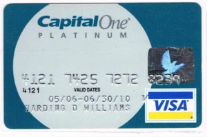 Bank Card: Capital One PLATINUM (Capital One, United States of America ...