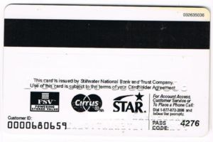 Bank Card: Flex Card (Stillwater National Bank, United States of ...