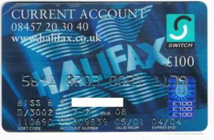 Bank Card: Current Account (Halifax, United Kingdom of Great Britain ...