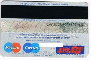 Bank Card: Current Account (Halifax, United Kingdom of Great Britain ...