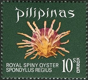 Stamp: Regal Thorny Oyster (Spondylus regius) (Philippines) (Seashells ...