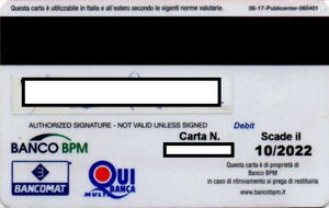 Bank Card: Banco BPM - Maestro (Banca Popolare di Milano, ItalyCol:IT ...