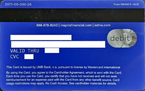 Bank Card: Inspira Health Care Card - TriNet (UMB Bank, United States ...
