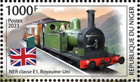 Stamp: NER class E1, UK (Niger(Steam Locomotives (2023)) Yt:NE 8690 📮