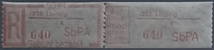Stamp: SbPA (Germany, Democratic Republic (DDR)(Registered mail stamp ...