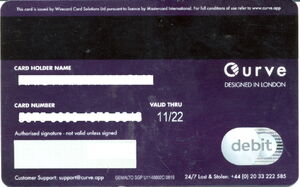 Bank Card: Curve - Logo 0819 (Wirecard Card Solutions Ltd, United ...