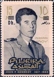 Stamp: JFK as a Sub-Lieutenant (Fujairah (Fujeira)) (John Fitzgerald ...