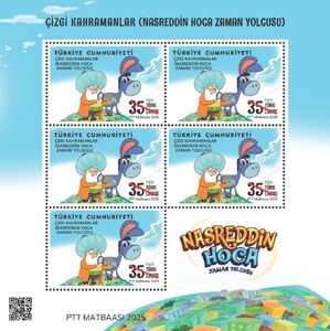 Stamp: Cartoons : Nasreddin Hoca, Time Traveller (Türkiye (Turkey ...