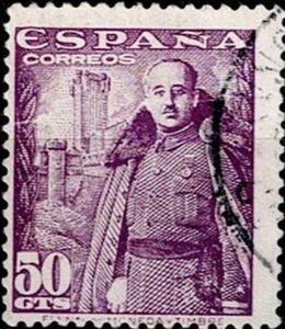 Stamp: General Franco (Spain(General Franco (IV) with castle) Edi:ES ...