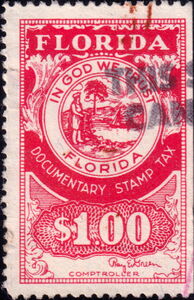 Stamp: Documentary stamp tax (1955 : Green) (Florida (FL): Revenue ...