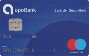 Bank Card: apoBank (apoBank, Germany, Federal RepublicCol:DE-MS-0523 💳