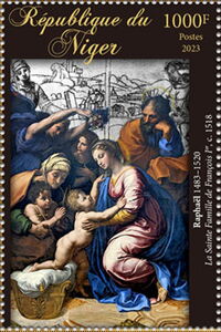 Марка: Raphael (1483-1520), "The Holy Family of Francis I" (Нигер ...