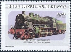 Stamp: Prussian Locomotive S10 (Senegal(Means of transport ...