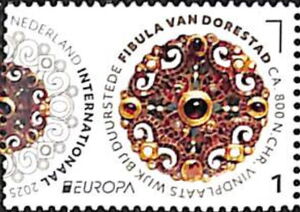 Stamp: Europa (C.E.P.T.) 2025 - Fibula of Dorestad (NetherlandsCol:NL ...