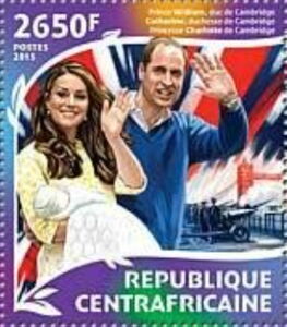 Stamp: Princess Charlotte of Cambridge (Central African Republic ...