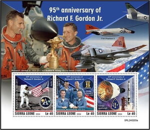 Stamp: 95th Anniversary of the Birth of Richard F. Gordon Jr. (Sierra Leone(Richard F. Gordon Jr ...
