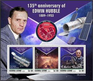 Stamp: 135th Anniversary of the Birth of Edwin Hubble (Sierra Leone ...