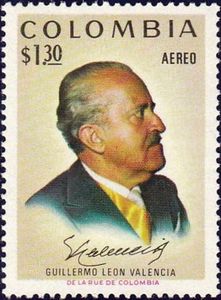 Stamp: Guillermo Leon Valencia (Colombia(Presidents of Colombia) Mi:CO ...