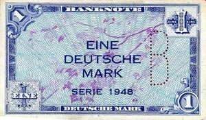Banknote: 1 Deutsche Mark (Germany, Federal Republic(1948 First Issue ...