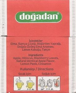 Tea Bag: Elma Meyve Çayi, ® in logo, flap, white around logo (doğadan ...