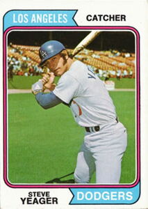 Sports Card: #593 Steve Yeager (1974) (Baseball, North America(1974 ...