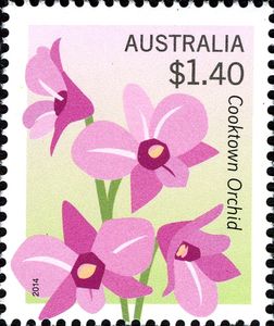 Stamp: Cooktown Orchid (Dendrobium bigibbum) (Australia(Floral Emblems ...