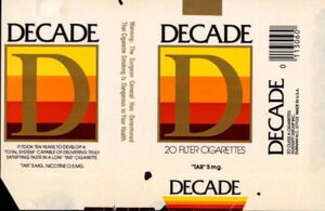 Cigarette Pack: Decade (United States of AmericaCol:US-CT-0987 🚬