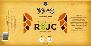 Drink Label: 1402 12° Světlý Ležák (Řemeslný pivovar Rojc Rozdrojovice ...