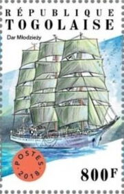 Stamp: Sailing Ships (Togo(Tall Ships (2018)) Mi:TG 9083 📮