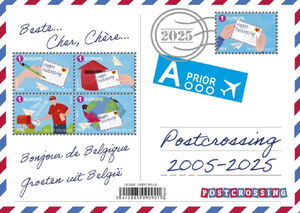 Stamp: Postcrossing, 20 Years (Belgium(Postcrossing, 20 Years (2025 ...