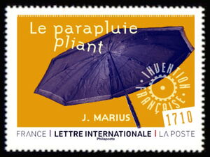 Stamp: Folding Umbrella, Jean Marius, 1710 (France(French Inventions ...