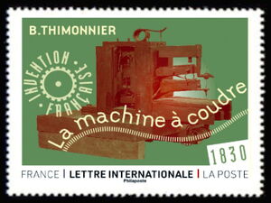 Stamp: Sewing Machine. Barthélémy Thimonnier, 1830s (France(French ...