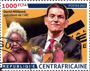 Stamp: David Miliband, President of the IRC (Central African Republic ...