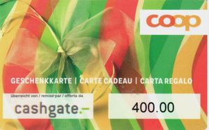 Gift Card: Cashgate (Groupe Coop, Switzerland) (Loop with company text ...