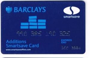 Bank Card: BARCLAYS - smartsave (Barclays Bank, United Kingdom of Great ...