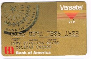 Bank Card: Versatel VIP (Bank of America, United States of AmericaCol ...