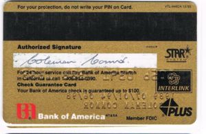 Bank Card: Versatel VIP (Bank of America, United States of AmericaCol ...