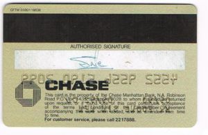 Bank Card: Chase (Chase Manhattan Bank USA, N.A., United States of ...
