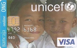 Bank Card: ONG Unicef (Bancaja, SpainCol:ES-VI-0402