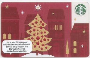 Gift Card: Christmas Tree Gold (Starbucks, United States of America ...