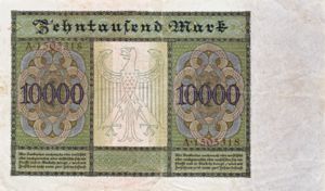 Banknote: 10,000 Mark (Germany(1922 1st Issue - Reichsbanknote ...
